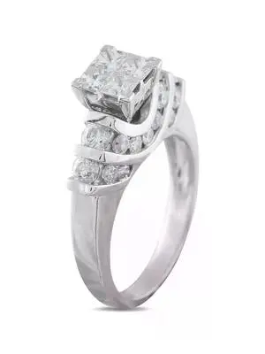 LB EXCLUSIVE 14k White Gold Diamond Ring - Silver