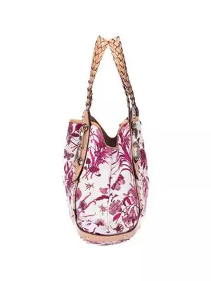 Gucci Pelham Floral Print Tote Bag With Braided Handle