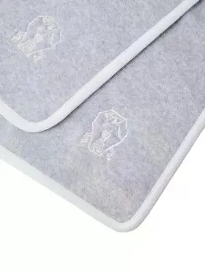 Brunello Cucinelli 2-piece Cotton Terrycloth Towel Set With Embroidery - Grey