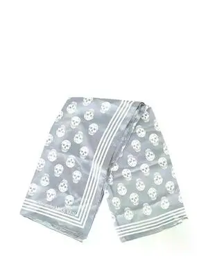 Alexander McQueen Skull-print Scarf - Grey