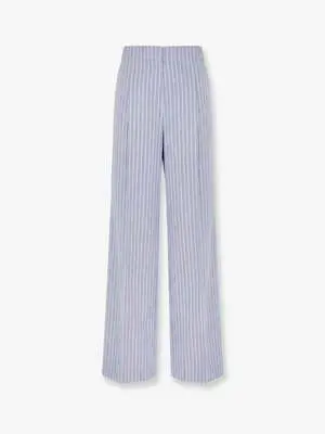 Dries Van Noten Pila Cupro Striped Trousers - Blue