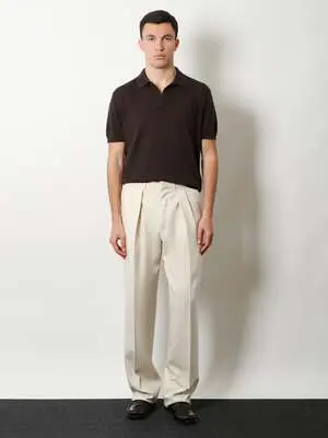 TOM FORD Wool, Cashmere And Silk Trousers - Beige