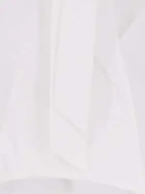ALYSI Cotton Shirt With Bow Detail - White