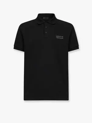 Moncler Cotton Polo Shirt - Black
