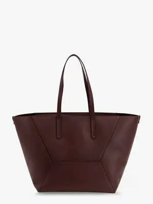 Brunello Cucinelli Hammered Leather Shoulder Bag - Brown