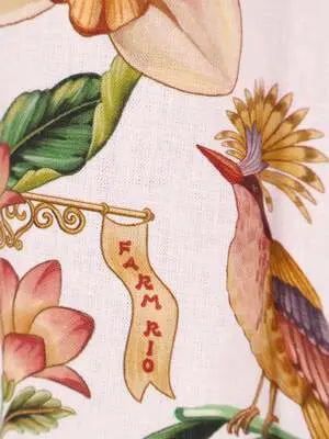Farm Rio Floral Linen And Viscose Shirt