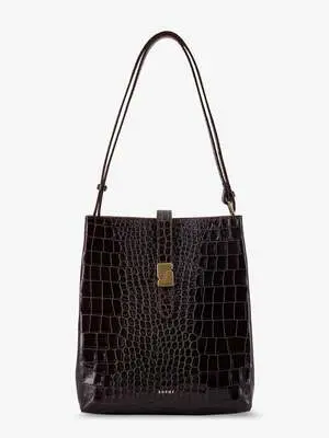 Soeur Bello Croco-effect Leather Shoulder Bag