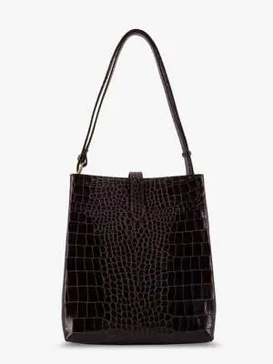 Soeur Bello Croco-effect Leather Shoulder Bag