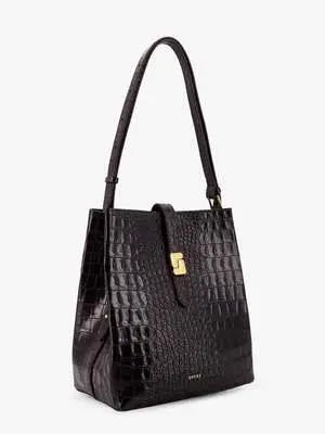 Soeur Bello Croco-effect Leather Shoulder Bag