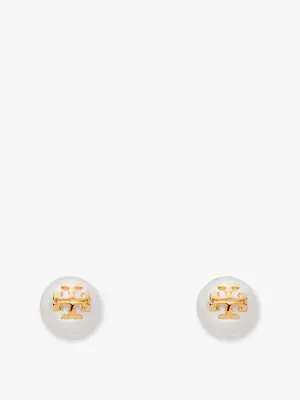 Tory Burch Kira Pearl Earrings - White