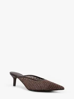 Brunello Cucinelli Leather Mules With Monili Detail