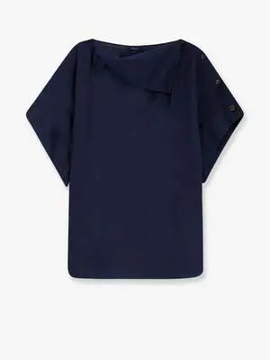 Soeur Issa Top In Linen Blend - Blue