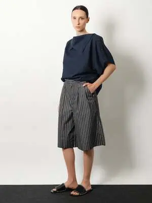 Soeur Issa Top In Linen Blend - Blue