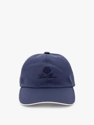Loro Piana Baseball Cap With Embroidered Logo - Blue