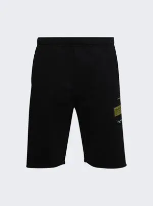 MAISON MARGIELA Logo Patch Relaxed Fit Shorts - Black