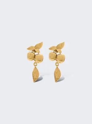 Saint Laurent Cherry Drop Earrings - Gold