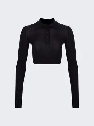 Zeynep Arçay Semi Sheer Knit Crop Top