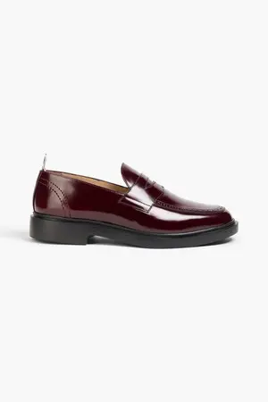 Thom Browne Glossed-leather Penny Loafers