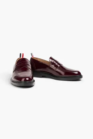 Thom Browne Glossed-leather Penny Loafers