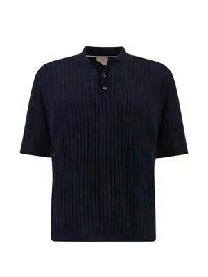 Paul & Shark Ribbed Polo Shirt - Blue