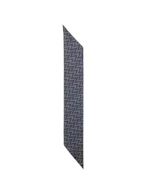Giorgio Armani Zig Zag Scarf - Grey