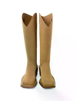 Camper Square Toe Suede Boots - Neutrals