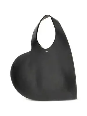 Coperni Heart Leather Shoulder Bag - Black