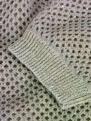 Peserico Open-knit V-neck Sweater