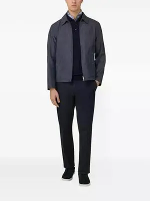 Boggi Milano Technical Linen Bomber Jacket