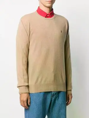 Polo Ralph Lauren Embroidered Logo Cashmere Pullover - Brown
