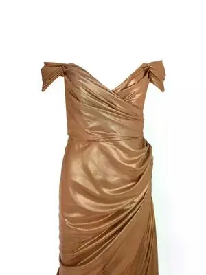 RHEA COSTA Gaia Draped Maxi Dress