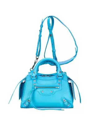 Balenciaga Mini Neo Classic Braided-handle Tote Bag - Blue