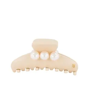 Alexandre De Paris Pearl Claw Clip - Beige