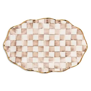 MACKENZIE-CHILDS Check Ceramic Large Serving Platter