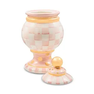 MACKENZIE-CHILDS Check Ceramic Globe Canister