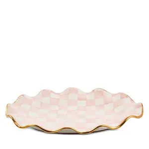 MACKENZIE-CHILDS Check Ceramic Large Serving Platter