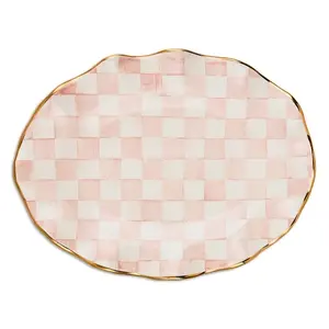 MACKENZIE-CHILDS Check Ceramic Large Serving Platter
