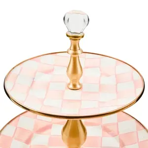 MACKENZIE-CHILDS Check Two Tier Sweet Stand