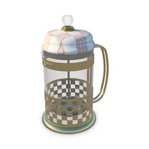 MACKENZIE-CHILDS Check French Press - Rosy