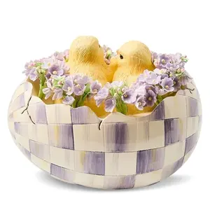 MACKENZIE-CHILDS Check Peekaboo Egg - Violet