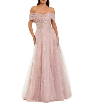 Mac Duggal Off The Shoulder Evening Dresses