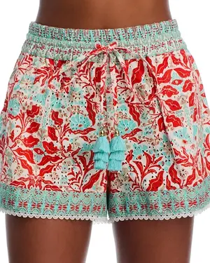 Ramy Brook Printed Cotton Shorts