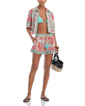 Ramy Brook Printed Cotton Shorts