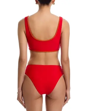 Ramy Brook Peggy Bikini Bottom - Flame
