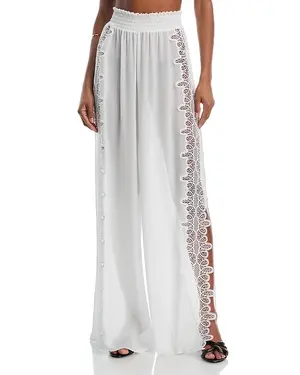 Ramy Brook Lace Athena Cover Up Pants - White