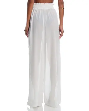Ramy Brook Lace Athena Cover Up Pants - White