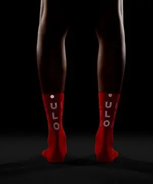 Lululemon Power Stride Crew Socks - Cherry Ember