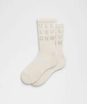 Lululemon Power Stride Crew Socks - Light Ivory