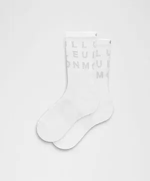 Lululemon Power Stride Crew Socks White