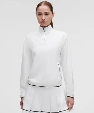 Lululemon Uv-protective Lightweight Half Zip - White/black